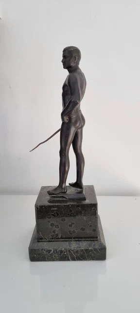 ANTIQUE STATUE SCULPTURE bronze Man ancienne Statuette Art Deco Homme ...