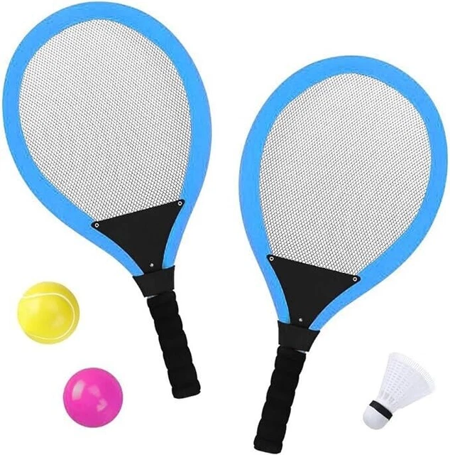 2 PLAYERS TENNIS Racket Set 2 Balls Kids Adults Outdoor Beach Summer Uk ...