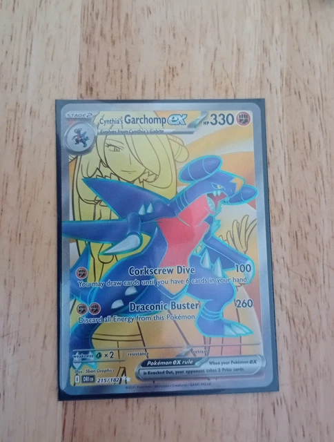 POKEMON DESTINED RIVALS - Cynthia's Garchomp ex Full Art 215/182 £24.99 ...