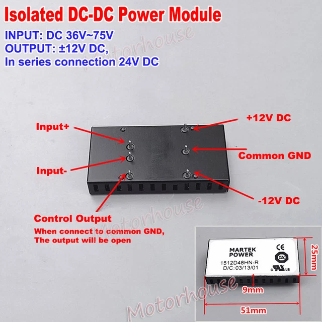 MINI DC-DC STEP Down Volt Converter Isolated Power Module DC 36V 48V ...