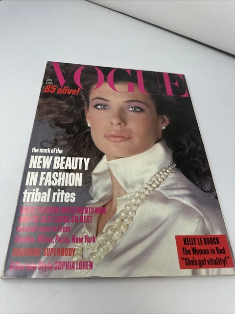 VOGUE UK MAGAZINE Kelly Le Brock January 1985 Vintage British Fashion ...