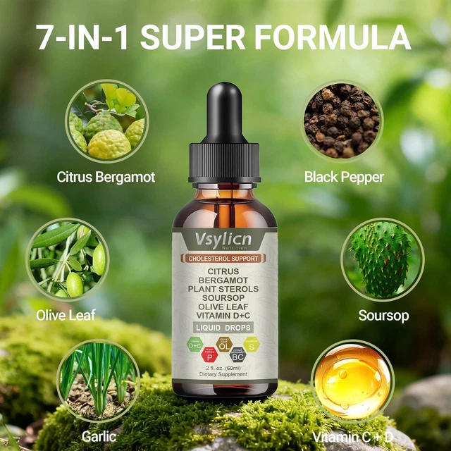 EXTRA STRENGTH CITRUS Bergamot Drops 60ml - Balance Cholesterol ...