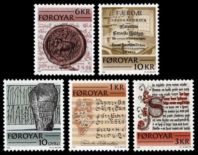ISOLE FAROE 1981 scritti storici, musica, rune, sigillo ecc. SG 64-68 ...
