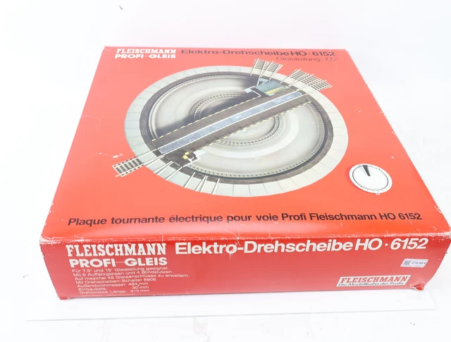 FLEISCHMANN H0 6152 Gleismaterial elektrische Drehscheibe mit Stellpult EUR 279,99 - PicClick DE