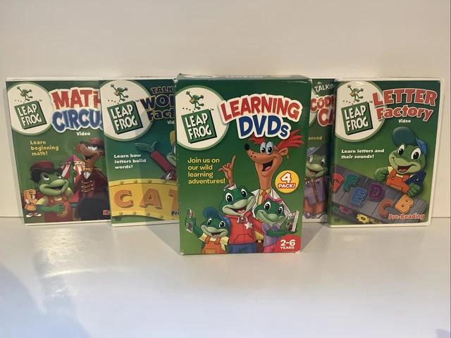LEAP FROG LEARNING Dvds 4 Pack Ages 2-6 Used Teaching Dvds Lot $25.00 ...
