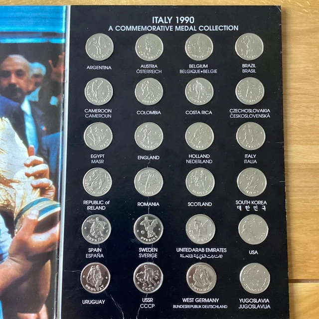 ITALY 1990 WORLD Cup Coin Collection Coppa Del Mondo Complete Set Of 24 ...