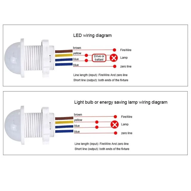 PIR INFRARED MOTION Sensor Detector Smart Switch AC 110V Light Lamp ...