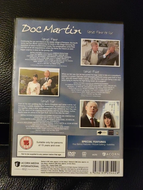 DOC MARTIN SERIES 4 to 6 DVD Boxset, 6 Discs, Martin Clunes in ITV show ...