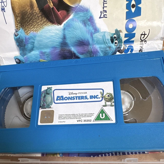 DISNEY VIDEOS MONSTERS, Inc. PAL VHS U 2001 Pete Docter Includes Mike's ...