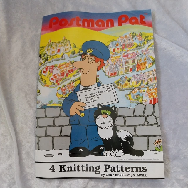 POSTMAN PAT 4 knitting pattern booklet, Intarsia by Gary Kennedy 1997 £ ...