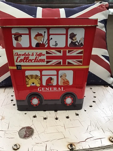 LONDON DOUBLE DECKER Bus Empty Chocolate & Toffee Tin £5.92 - PicClick UK