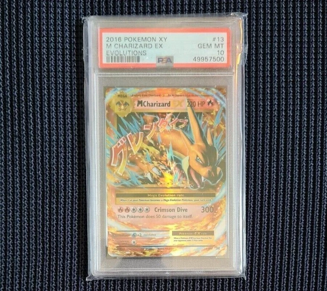 POKEMON XY EVOLUTIONS 013/108 Mega Charizard EX 13 PSA 10 GEM MINT no ...