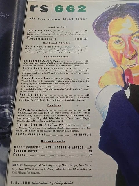 ROLLING STONE MAGAZINE Issue #662 Soul Asylum August 5, 1993 £9.82 ...
