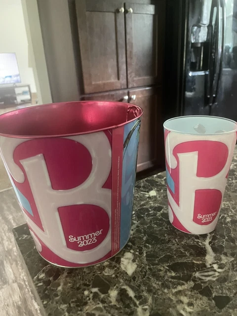BARBIE THE MOVIE 2023 Cinemark Embossed Popcorn Tin Bucket NEW £33.94 ...