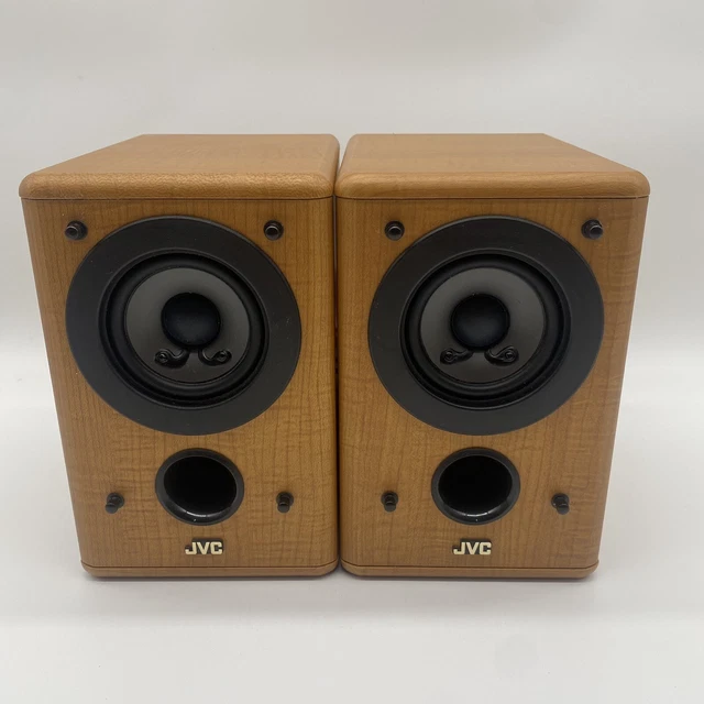 JVC SP-UXT77 BOOKSHELF SPEAKERS Retro Design Wooden Pair £26.99 ...