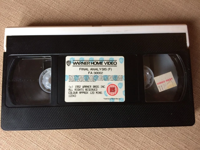 FINAL ANALYSIS - Kim Basinger Richard Gere High Quality Ex-Rental Vhs ...