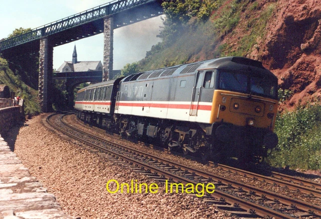 RAILWAY PHOTO 6X4 Class 47 47838 Intercity Passenger Train Teignmouth ...
