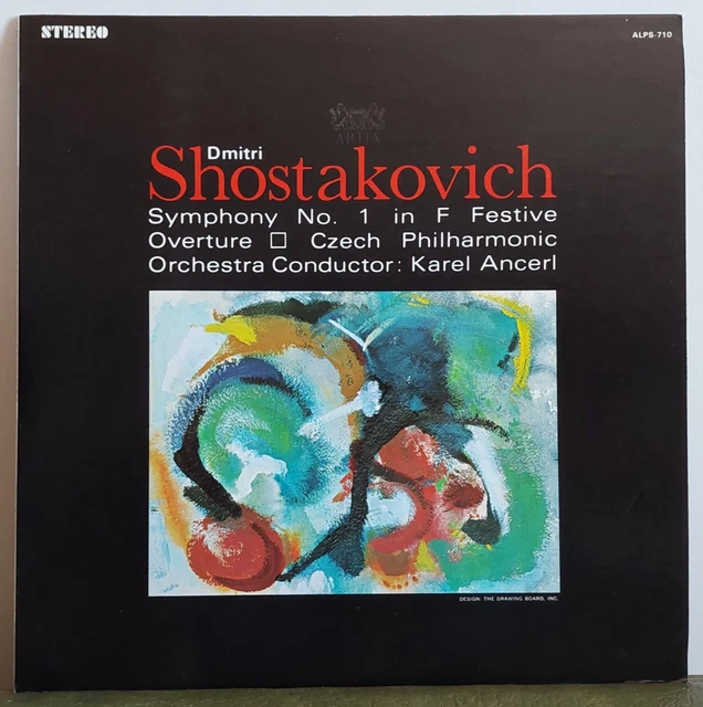 SHOSTAKOVICH SYMPHONY NO. 1 /Festive Overture LP Artia Records ALPS-710 ...