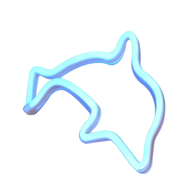 NEON DOLPHIN SIGN Ocean Table Light Dolphin Figure Dolphins Wall Sign £ ...