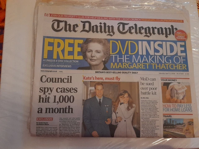 MARGARET THATCHER. DAILY Mail 2008 The making of. April 11 2008 EUR 1 ...