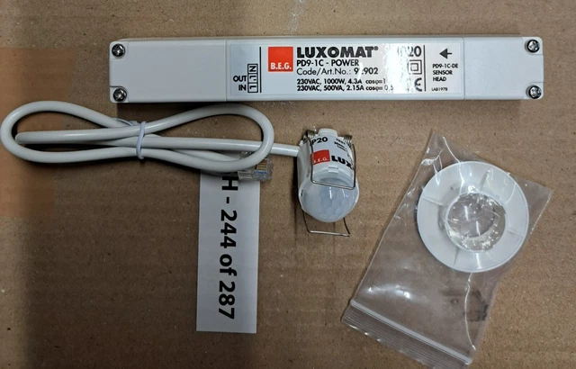 MINI OCCUPANCY DETECTOR LUXOMAT PD9 Range - White (PD9-1C). SENSOR ...