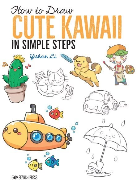 HOW TO DRAW Cute Kawaii in Simple Steps, Paperback by Li, Yishan, Brand ...