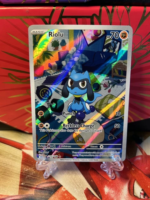 PokÉmon Tcg Riolu Scarlet And Violet 215 198 Illustration Rare