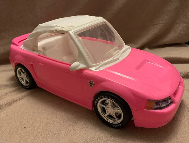 VINTAGE BARBIE PINK Mustang Convertible Car 1999 Mattel £6.50 - PicClick UK