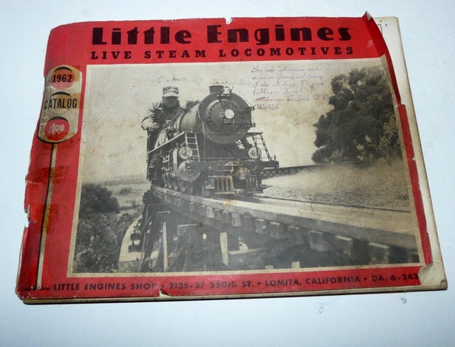 VTG 1962 LITTLE Engines Shop Live Steam Locomotives Catalog Lomita CA ...