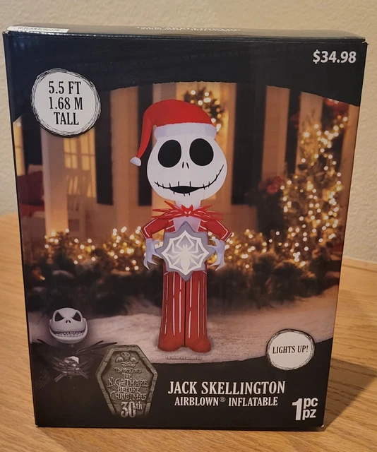 JACK SKELLINGTON, 5.5 ft GEMMY, AIRBLOWN INFLATABLE, Nightmare Before ...