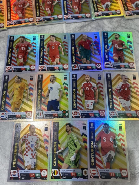 TOPPS MATCH ATTAX EURO 2024 Germany - All 11 Centurion Cards Complete ...