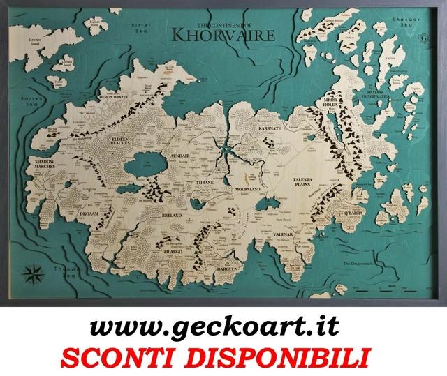 DUNGEONS AND DRAGONS 3D Map Modern Picture Map Chart www.geckoart.it £ ...