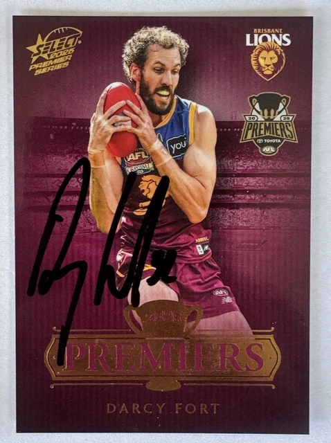 BRISBANE LIONS DARCY Fort Signed 2025 Premiers Trading Card $19.99 ...