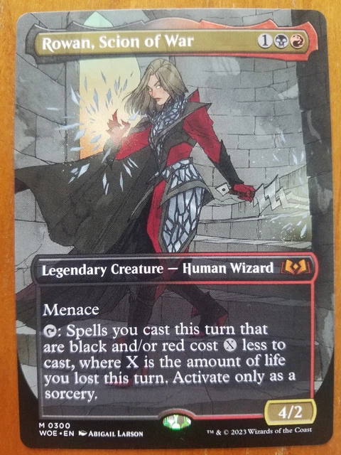 ROWAN, SCION OF War WOE 300 Mythic Borderless Wilds of Eldraine NM MTG ...