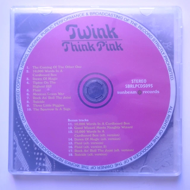 Twink Think Pink 🟊 Rare Cd Album 🟊 Eur 35 90 Picclick Fr