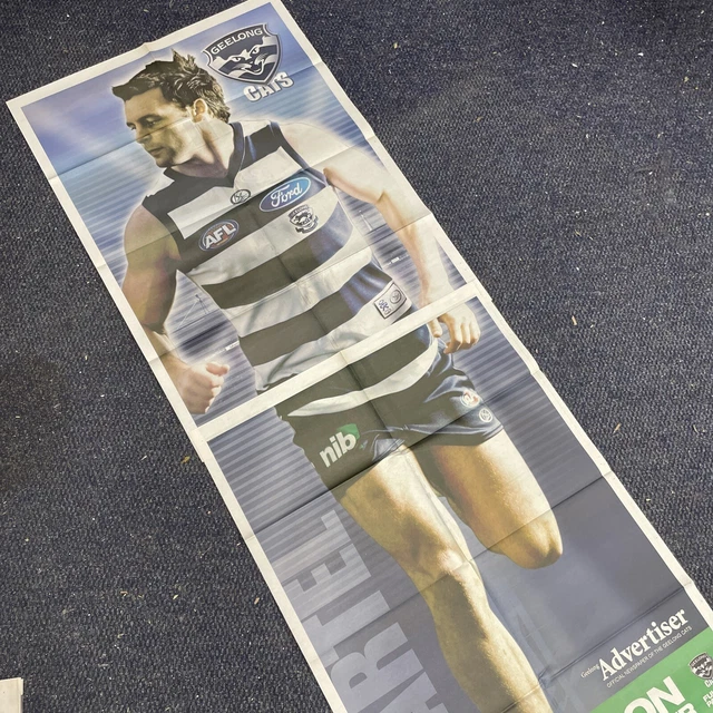 ORIGINAL AFL VFL Newspaper Poster Geelong Cats Long Player Bartel ...