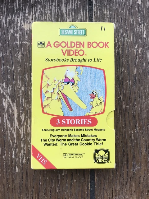SESAME STREET A Golden Book VHS Big Bird Little Bird Golden Book Video ...