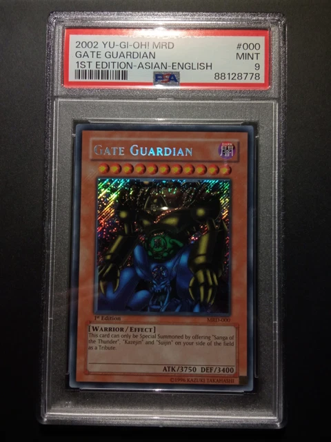 YUGIOH PSA 9 Gate Guardian MRD-000 Secret Rare 1st Edition Asian ...
