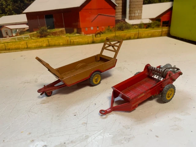 DINKY.FARM.1:43.MASSEY HARRIS MUCK. Spandiconcime Manuer & Rimorchio ...