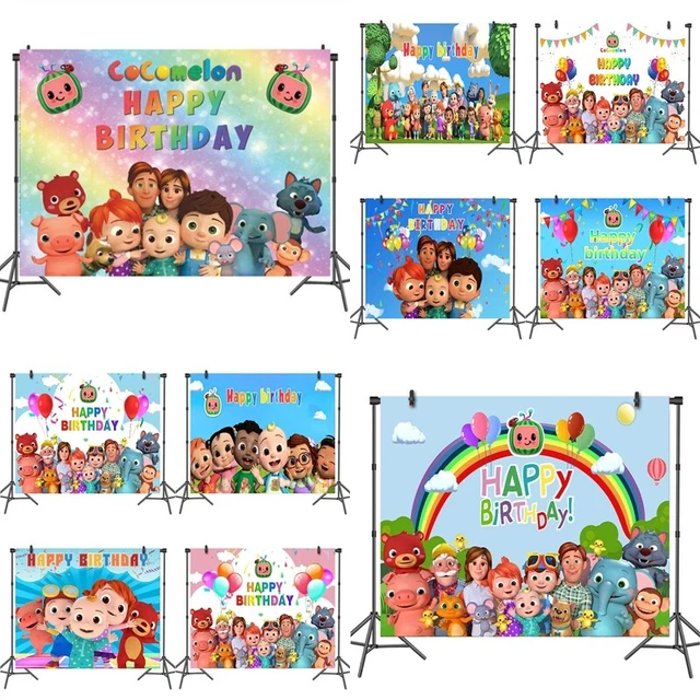 COCOMELON CARTOON PHOTOGRAPHY Backdrop Party Background Birthday Decor ...