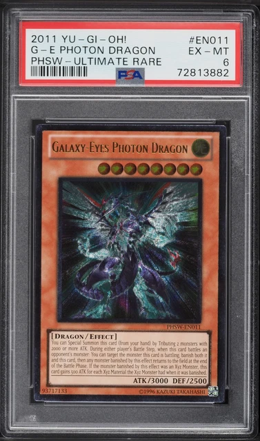 PSA 6 - Galaxy-Eyes Photon Dragon PHSW-EN011 Unlim Edition Ultimate Rare YuGiOh EUR 44,17 ...