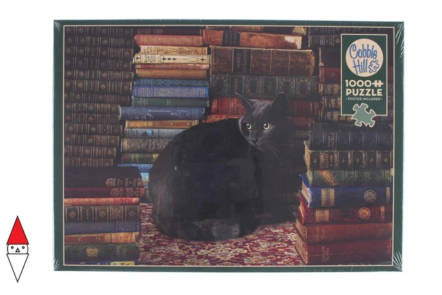 PUZZLE ANIMALI COBBLE Hill Gatti Library Cat 1000 Pz EUR 15,95 ...