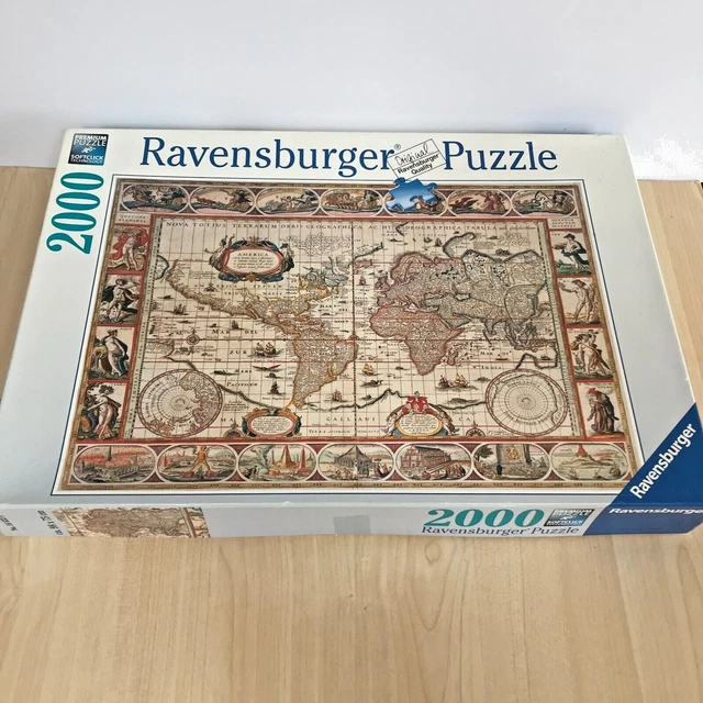 RAVENSBURGER 2000 PIECE Jigsaw Puzzle 'Map of the World from 1650 ...