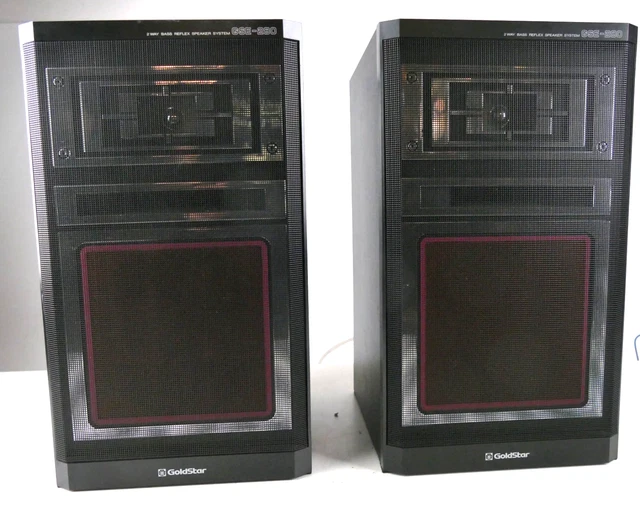 GOLDSTAR GSE-280 SPEAKER System 8 Ohm 50W 2-Way Bass Reflex 80s Q-2474 ...