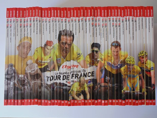 LA GRANDE HISTOIRE du tour de France - l'équipe - en 45 volumes EUR 199,00 - PicClick FR