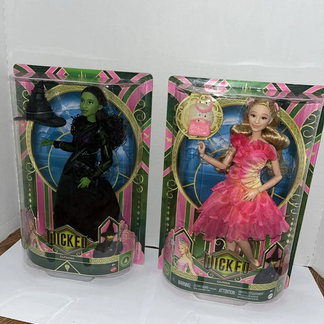 MATTEL WICKED MOVIE Glinda & Elphaba Doll Set With Accessories Lot New ...