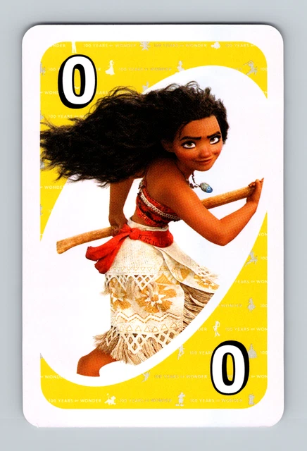 DISNEY 100TH ANNIVERSARY UNO - Moana - Yellow - Card - Collectible £1. ...