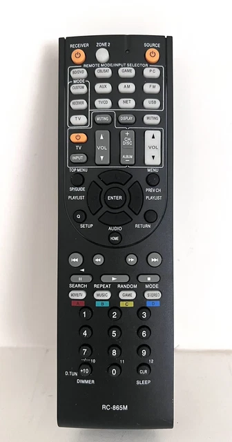 RC-896M 24140896 REPLACE Remote Control for Onkyo AV Receiver TX-SR444 ...