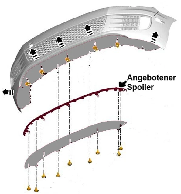VW GOLF 6 VI Gti Avant Spoiler Lèvre Pare-Chocs de 5K0807110 Blanc EUR ...