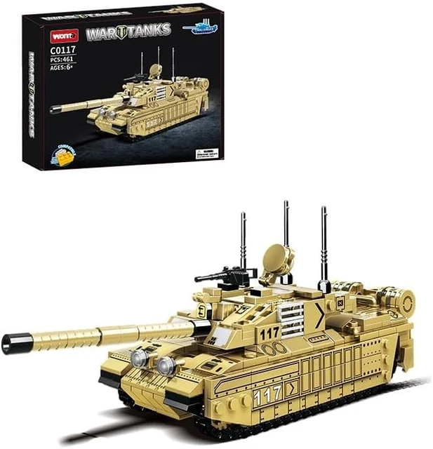 MILITARY TANK BUILDING Set, WW2 Challenger II Main Battle Tank Army Toy ...
